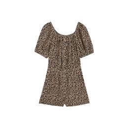 WE Fashion WE Fashion Spielanzug f&uuml;r M&auml;dchen M&auml;dchen Gr&ouml;&szlig;e 98/104 hellbraun / schwarz