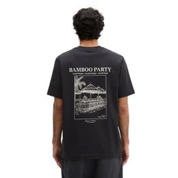 Marc O'Polo Marc O'polo Herren Marc O'Polo T-Shirt regular mit sommerlichem R&uuml;ckenprint schwarz M