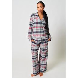 Skiny Damen Pyjama &raquo;Night In Flanell&laquo; 2 tlg. w&auml;rmend, Cotton, kuschelig weich, Bindeband, elastischer Bund bunt 38