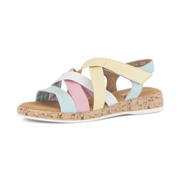 Gabor Damen Riemchensandale &raquo;Rhodos&laquo; Sandalette, Sommerschuh im Kontrast-Look, G-Weite bunt 40