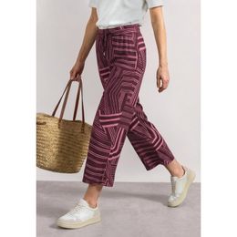 Street One Damen Street One Culotte &raquo;Style Emee&laquo; 7/8 High Waist Culotte - Sommerhose - mit Muster 36, L&auml;nge 26