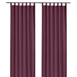 Weckbrodt-Gardinen Vorhang &raquo;Vito&laquo; Schlaufen 1 Stk. tlg. Microvelour, blickdicht, Unifarben, Gardine, Store lila Satin, Polyester 175cm, Schlaufen, 140cm
