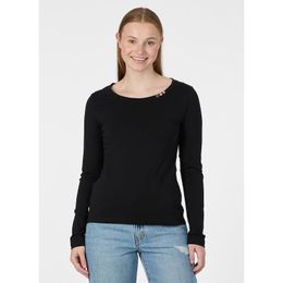 Ragwear Damen Langarmshirt &raquo;FLLORAH LONG GOTS&laquo; Bestseller aus Single Jersey mit softem Finish und Kn&ouml;pfen XS