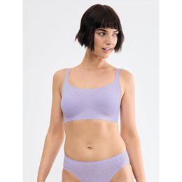 Sloggi Damen Sloggi Bustier &raquo;ZERO Feel Bliss&laquo; mit herausnehmbaren, atmungsaktiven Pads und Stretch-Spitze lila M, N-Gr