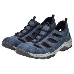 Rieker Herren Slipper Trekking Schuh, Sandale, Sommerschuh mit praktischem Gummizug blau 43