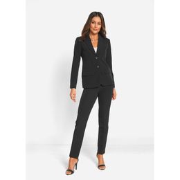 bonprix Damen bonprix Hosenanzug &raquo;Hosenanzug (2-tlg.Set)&laquo; Set, 2 tlg. schmal bestehend aus Blazer und Hose, vollst&auml;ndig gef&uuml;ttert, schmale Passform 