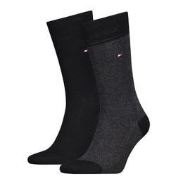 Tommy Hilfiger Herren Socken &raquo;TH MEN SOCK BIRDSEYE&laquo; 2 Paar schwarz-wei&szlig; 43-46