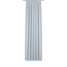 WIRTH Vorhang &raquo;Berwick&laquo; Kr&auml;uselband 1 Stk. tlg. blau Jacquard, Baumwolle, Polyester 145cm, Kr&auml;uselband, 132cm
