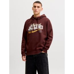 Jack & Jones Jack & Jones Herren Kapuzensweatshirt &raquo;JJELOGO SWEAT HOOD 2 COL AW26 SN&laquo;, Baumwollmischung, regular fit braun XS