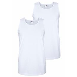 Fruit of the Loom Herren Fruit of the Loom Tanktop Packung, 2 Stk. aus reiner Baumwolle wei&szlig; M (50)