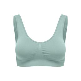 Only Play Damen Only Play Sport-Bustier &raquo;ONPMIRA SEAM SPORTS BRA&laquo; nahtlose Verarbeitung gr&uuml;n M, N-Gr