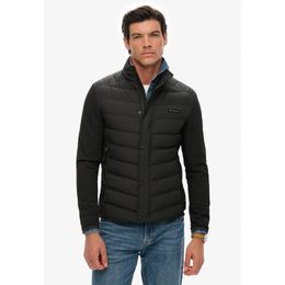 Superdry Herren Steppjacke &raquo;STORM POPPER SOFTSHELL JKT&laquo; mit Markenlabel, aus Polyester und Kunstfaser, Slim Fit, normale L&auml;nge schwarz M