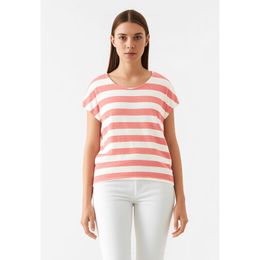 V&eacute;ro Moda Vero Moda Damen Kurzarmshirt &raquo;VMWIDE STRIPE SL TOP GA JRS NOOS&laquo; Viskosemischung wei&szlig; XS