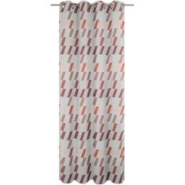 WIRTH Vorhang &raquo;Bray&laquo; &Ouml;sen 1 Stk. tlg. orange Jacquard, Baumwolle, Polyester 145cm, &Ouml;sen, 132cm