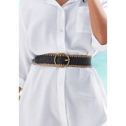 Lascana Damen Lascana Tailleng&uuml;rtel &raquo;Stretchg&uuml;rtel, Bauchg&uuml;rtel, Schmuckg&uuml;rtel, G&uuml;rtel f&uuml;r Kleid & Overall&laquo; in moderner Bast-Optik mit Shaping-Effekt 