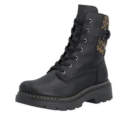 Rieker Damen Schn&uuml;rboots Schn&uuml;rstiefelette mit Leo-Einsatz am Schaft 41