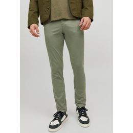 Jack & Jones Jack & Jones Herren Chinohose &raquo;JJIMARCO mit Badge und hohem Tragekomfort&laquo; unifarben, modisch, slim fit, Baumwollmischung gr&uuml;n 28, L&auml;nge 30