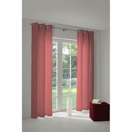 Adam Vorhang &raquo;Graphic Ventus&laquo; &Ouml;sen 1 Stk. tlg. aus 100% Bio-Baumwolle rot Jacquard, Baumwolle (Bio-Baumwolle) 145cm, &Ouml;sen, 145cm