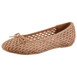 Aniston Shoes Damen Aniston SHOES Ballerina Loafer, Slipper, Schlupfschuh mit kleiner Schleife- NEUE KOLLEKTION 40