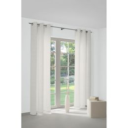 WIRTH Vorhang &raquo;Torbole&laquo; &Ouml;sen 1 Stk. tlg. beige Jacquard, Baumwolle, Polyester 145cm, &Ouml;sen, 132cm