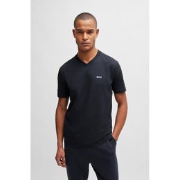 BOSS Green Herren BOSS Green T-Shirt &raquo;Tee V Regular Fit&laquo; Stretch Jersey Cotton, Logo on Chest, V Ausschnitt blau 3XL