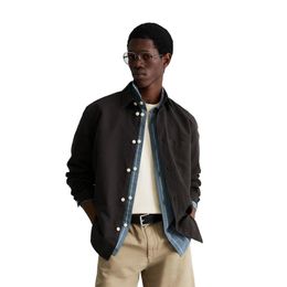 Marc O'Polo Marc O'polo Denim Herren Marc O'Polo DENIM Langarmhemd regular fit aus Leinen und Bio-Baumwolle, Kentkragen XL, N-Gr