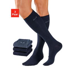H.I.S. H.I.S Herren Kniestr&uuml;mpfe &raquo;Basic Herren Str&uuml;mpfe Komfortsocken, Alltagssocken&laquo; Packung, 3 Stk. tlg. mit druckfreiem B&uuml;ndchen blau 39-42