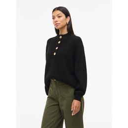 Vila Damen Stehkragenpullover &raquo;VICHING CREW NECK L/S KNIT TOP - NOOS&laquo; schwarz S