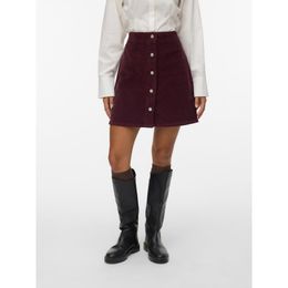 V&eacute;ro Moda Vero Moda Damen Cordrock &raquo;VMETTA HR SHORT CORD SKATER SKIRT NOOS&laquo; rot XL (42)