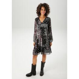 Aniston Casual Damen Aniston CASUAL Tunikakleid im fantasievollen Paisley-Muster-Mix rosa 48, N-Gr