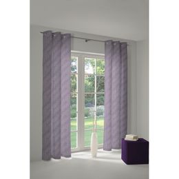 Adam Vorhang &raquo;Argentinian Criolla Light&laquo; &Ouml;sen 1 Stk. tlg. aus 100% Bio-Baumwolle lila Jacquard, Baumwolle (Bio-Baumwolle) 225cm, &Ouml;sen, 145cm