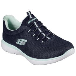 Skechers Damen Slip-On Sneaker &raquo;SUMMITS&laquo; Freizeitschuh, Komfortschuh mit sto&szlig;d&auml;mpfender Zwischensohle blau 41