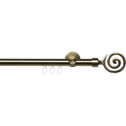 Liedeco Gardinenstange &raquo;Innenlaufgarnitur 20 mm Blues Eric&laquo; &Oslash; 20 mm 1 l&auml;ufig-l&auml;ufig Fixma&szlig; Gardinenstange Komplett gold Eisen B/L: 120cm &Oslash; 20mm, 1 Stk., 1 