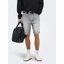 Only & Sons Herren ONLY & SONS Jeansshorts &raquo;ONSEDGE PERF MG 9375 DOT DNM SHORTS NOOS&laquo; Baumwollmischung, straight fit M, N-Gr