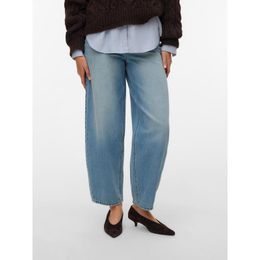 V&eacute;ro Moda Vero Moda Damen High-waist-Jeans &raquo;VMBILLIE HR BARREL ANK JEANS LI3151 NOOS&laquo; Baumwolle, Barrel Fit, High Waist 26, L&auml;nge 30