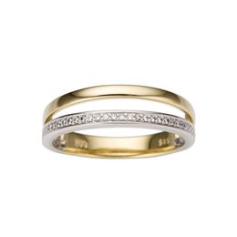 Firetti Damen Fingerring &raquo;Schmuck Geschenk Gold 333 Damenring Goldring&laquo; mit Brillanten wei&szlig; 16, 0,08 P2 = erkennbare Einschl&uuml;sse, Diamanten Gelbgold 