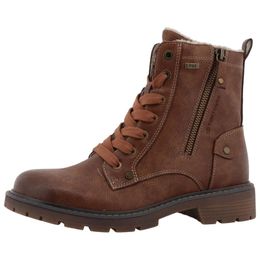 Tom Tailor Damen Tom Tailor Winterboots Workerboots, Hiking Boot mit Blockabsatz braun 36