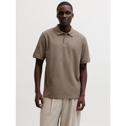 Jack & Jones Jack & Jones Herren Poloshirt &raquo;JJEAUSTIN POLO SS NOOS&laquo; Materialmix, regular fit braun XS