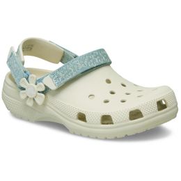 Crocs M&auml;dchen Clog &raquo;Classic Flower&laquo; Sommerschuh, Strandschuh, Sandale mit Klettverschl&uuml;ssen 34