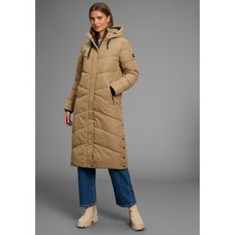 Polarino Damen Steppmantel aus wasserdichtem & windabweisenden Obermaterial, oversize Form beige 46