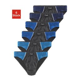 Le Jogger Herren Le Jogger Slip Packung, 6 Stk. mit kontrastfarbenen Highlights grau 9, 6 Stk.