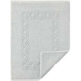Egeria Badematte &raquo;Denver&laquo; H&ouml;he 8 mm beidseitig nutzbar fu&szlig;bodenheizungsgeeignet grau Baumwolle rechteckig (60cm x 110cm ), 1 Stk.
