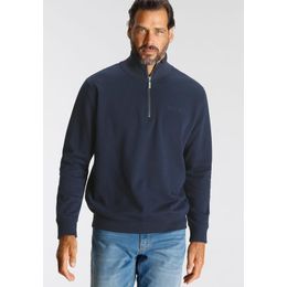 H.I.S. H.I.S Herren Sweatshirt, unifarben, aus dehnbarer Sweatware, mit Logostickerei blau XXL (60/62)