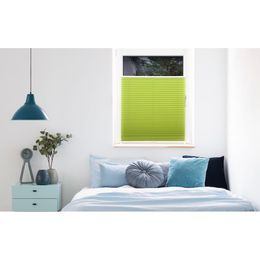mydeco Plissee &raquo;Free&laquo; Lichtschutz ohne Bohren verspannt gr&uuml;n Obermaterial: 100% Polyester 130cm, zweiseitig verschiebbar, 80cm