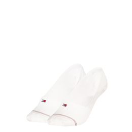 Tommy Hilfiger Damen F&uuml;&szlig;linge &raquo;TH WOMEN FOOTIE MC 2P SHINE&laquo; 2 Paar, mit silikonisierten Fersenstreifen wei&szlig; 35-38