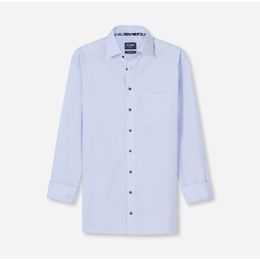 OLYMP Herren OLYMP Langarmhemd &raquo;Luxor modern fit&laquo; Businesshemd, modern fit, New-Kentkragen blau 45, N-Gr