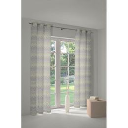 WIRTH Vorhang &raquo;Benewitz&laquo; &Ouml;sen 1 Stk. tlg. gr&uuml;n Jacquard, Baumwolle, Polyester 145cm, &Ouml;sen, 132cm