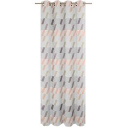 WIRTH Vorhang &raquo;Bray&laquo; &Ouml;sen 1 Stk. tlg. rosa Jacquard, Baumwolle, Polyester 255cm, &Ouml;sen, 132cm