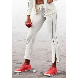 H.I.S. H.I.S Damen Sweathose mit Rei&szlig;verschluss am Beinsaum. Ideal f&uuml;r Sport- und Freizeit. beige 32/34, N-Gr