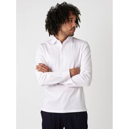 DESOTO Herren DESOTO Langarm-Poloshirt &raquo;Jerseypolo Essential Kent langarm&laquo; Flexibler Stretch wei&szlig; XXL